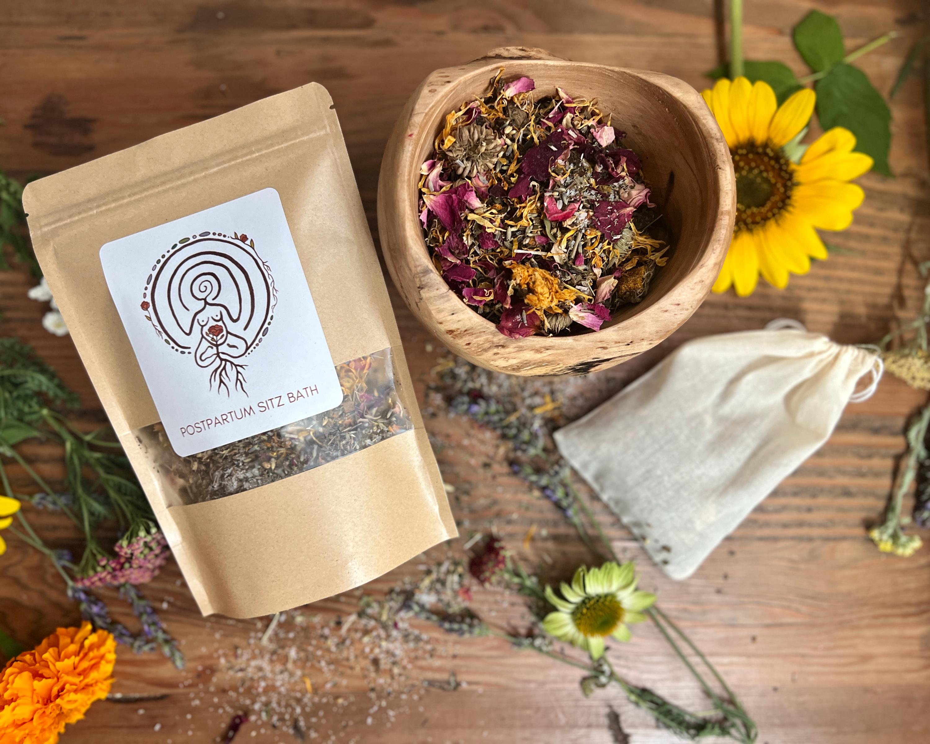 Postpartum Sitz Bath Herbal Bath Soak Padsicle Blend Postpartum Healing ...