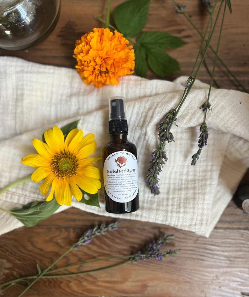 Herbal Peri Spray Postpartum Perineal Spray Postpartum Healing After ...