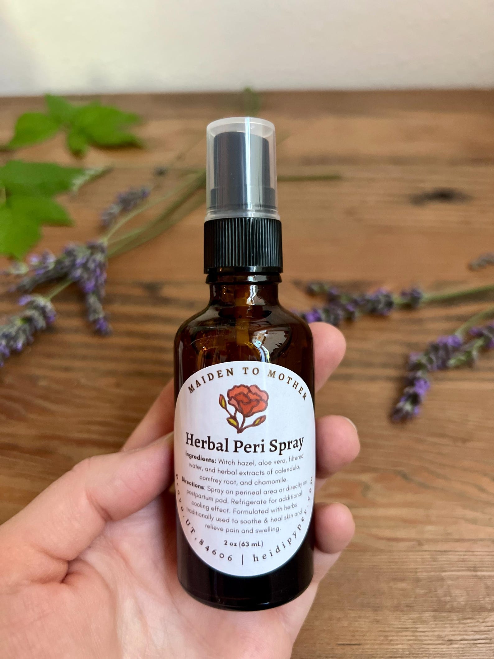 Herbal Peri Spray Postpartum Perineal Spray Postpartum Healing After ...