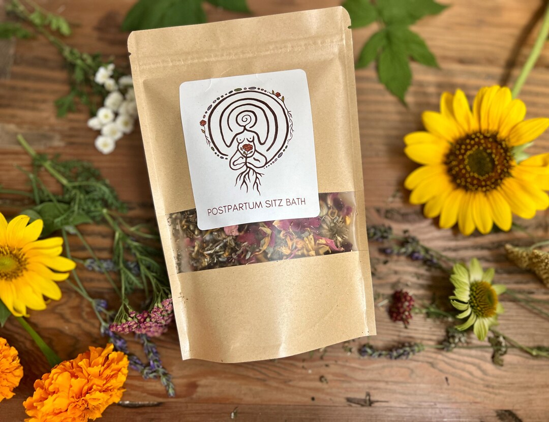 Postpartum Sitz Bath Herbal Bath Soak Padsicle Blend Postpartum Healing ...