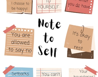 Note to Self Poster - Etsy