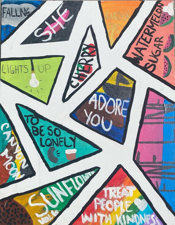 Harry Styles Fine Line Song Titles Painting - Etsy