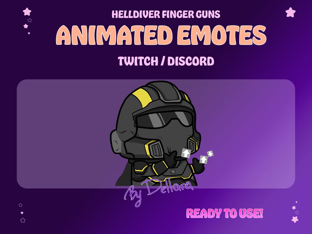 Helldiver Finger Guns ANIMATED Twitch / Discord Emote , Helldivers 2 ...
