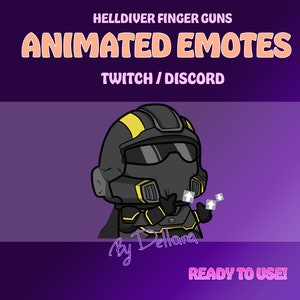 Helldiver Finger Guns ANIMATED Twitch / Discord Emote , Helldivers 2 ...