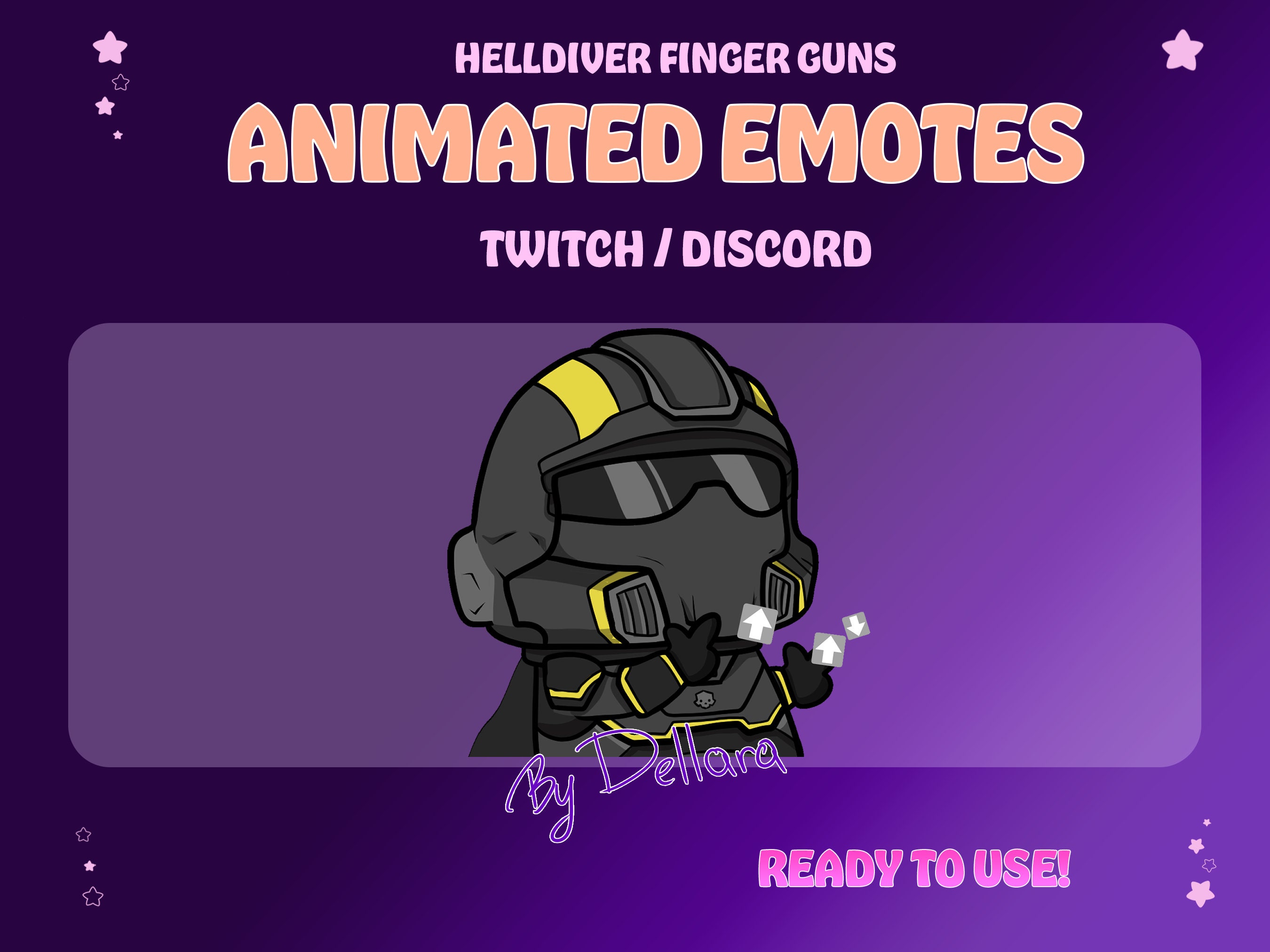 Helldiver Finger Guns ANIMATED Twitch / Discord Emote , Helldivers 2, Game Character, Twitch ...