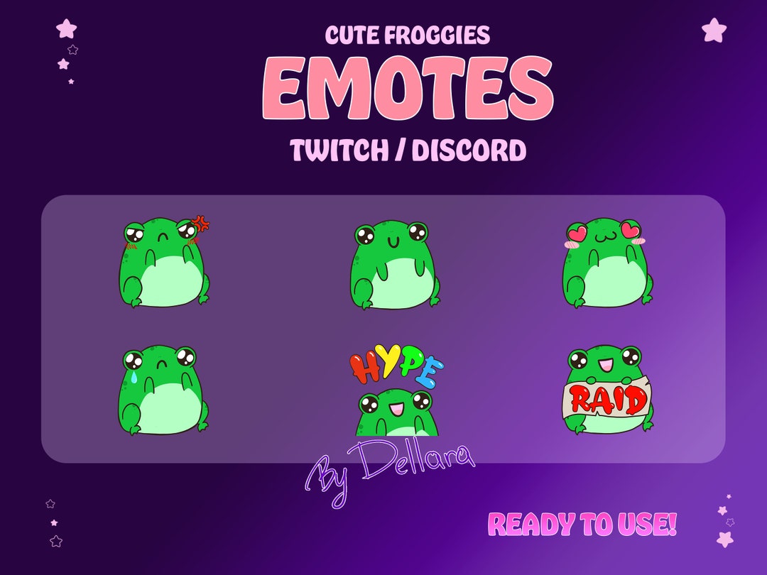 Cute Froggies Twitch / Discord Emotes , Frogs, Animals, Streamer Assets ...