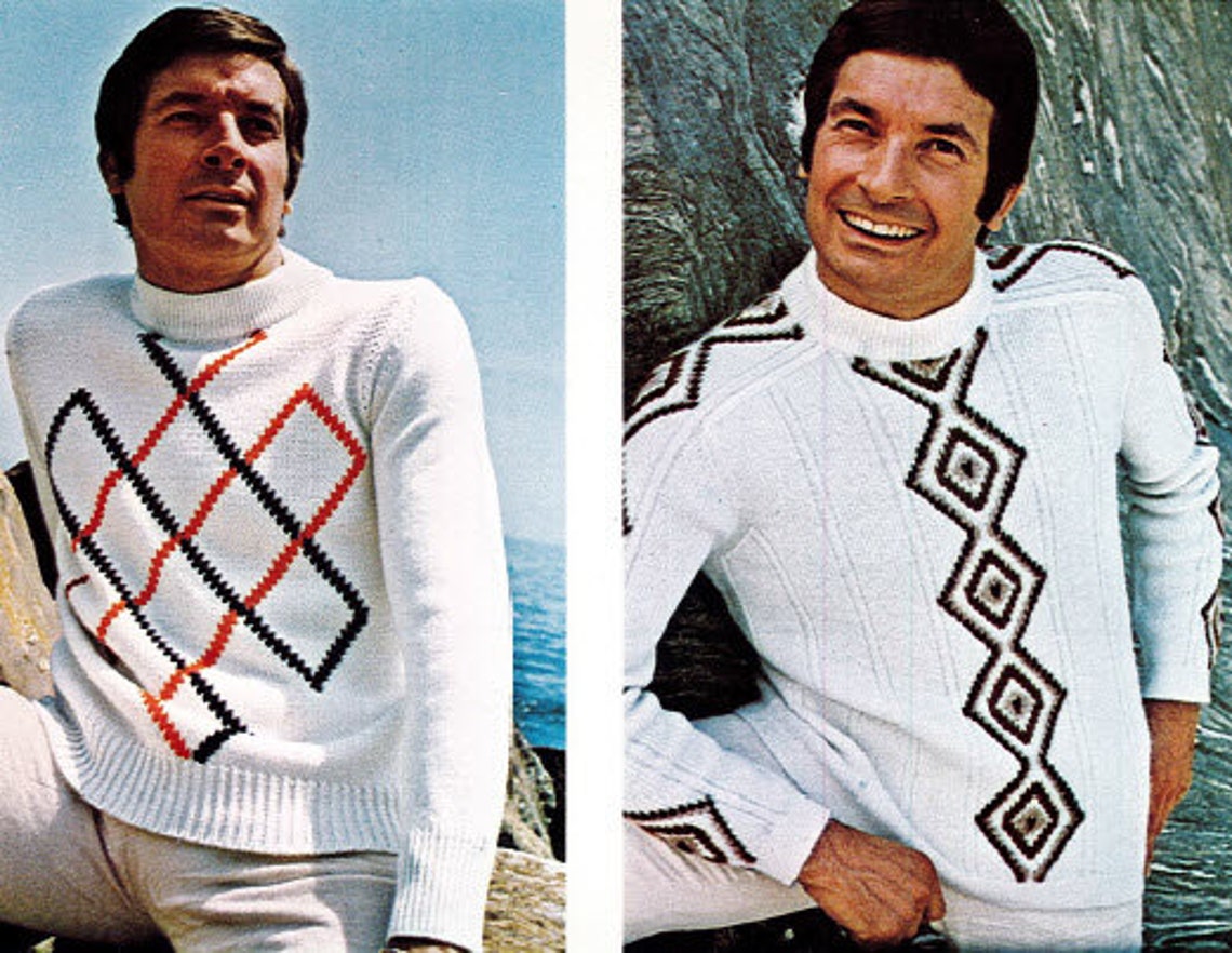 6 Vintage 70s Style Knit Sweater Patterns - Etsy