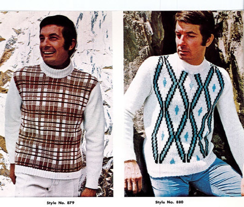 6 Vintage 70s Style Knit Sweater Patterns - Etsy