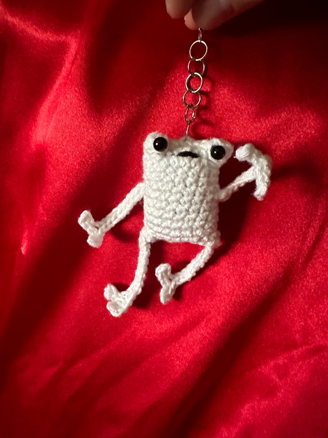 Crochet Funny Frog Keychains - Etsy