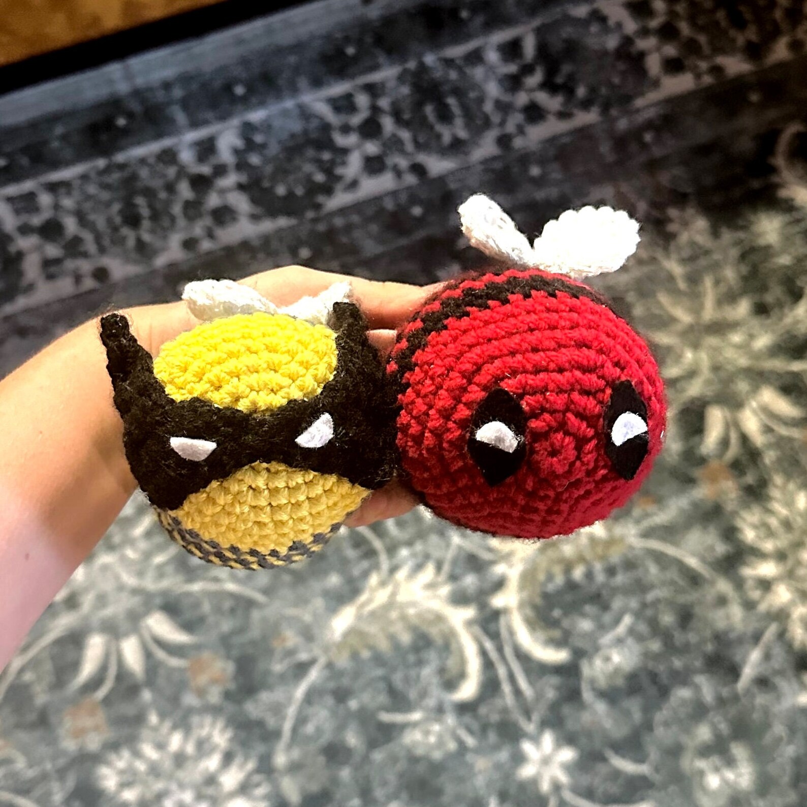 Crochet Deadpool and Wolverine Inspired Bee Plushies - Etsy