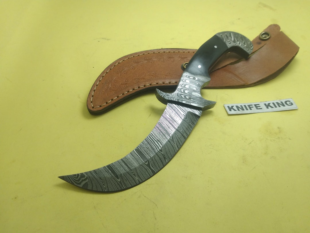Damascus Kirpan, Sikh Knife, Hand Made, Gift for Him, USA, Damascus ...