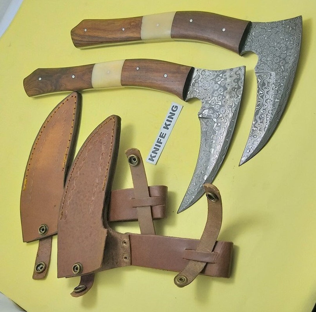 Personalized Hand Crafted Knife, Damascus Steel Black Widow's Sickle ...