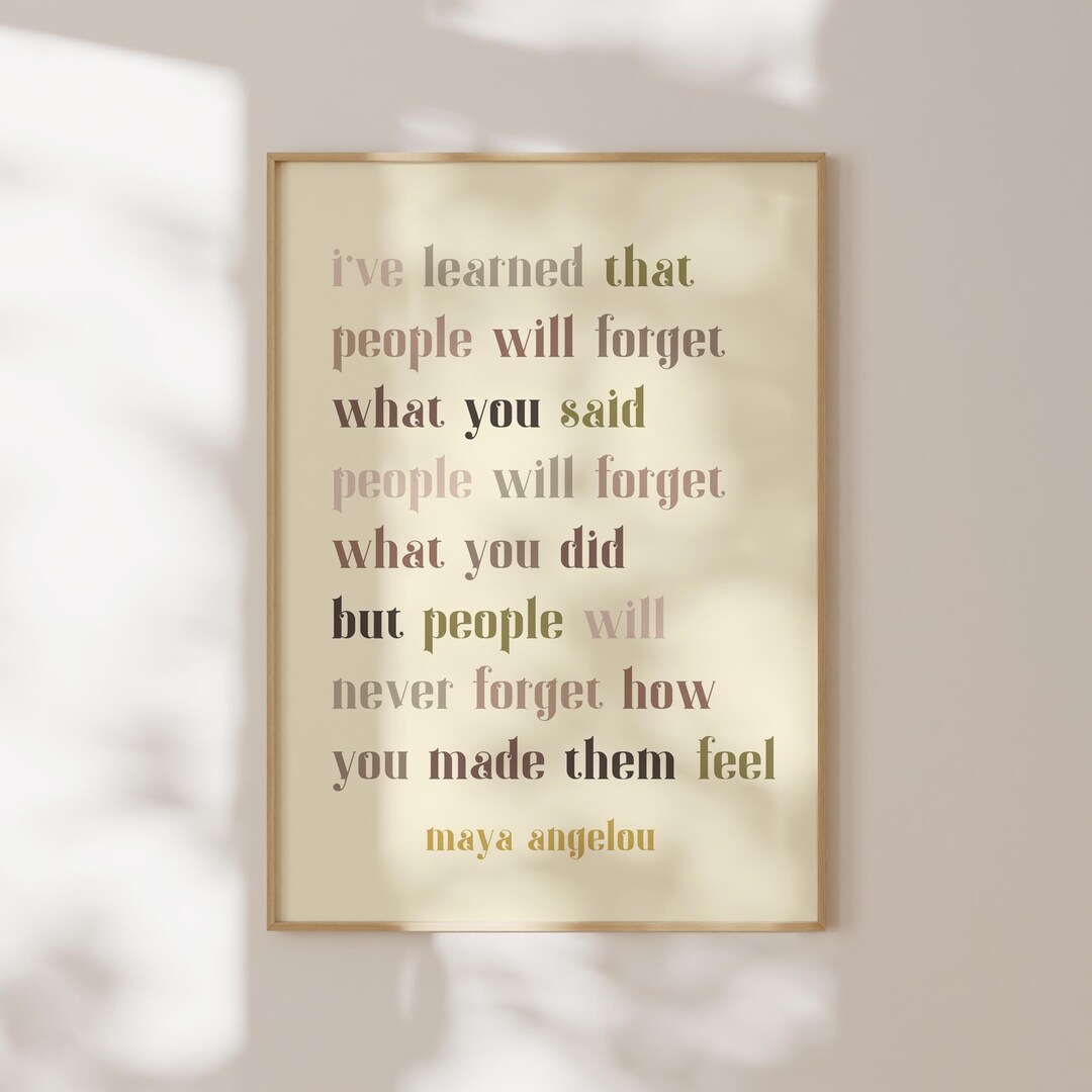 Maya Angelou Elegant Inspirational Education Quote Digital Download ...