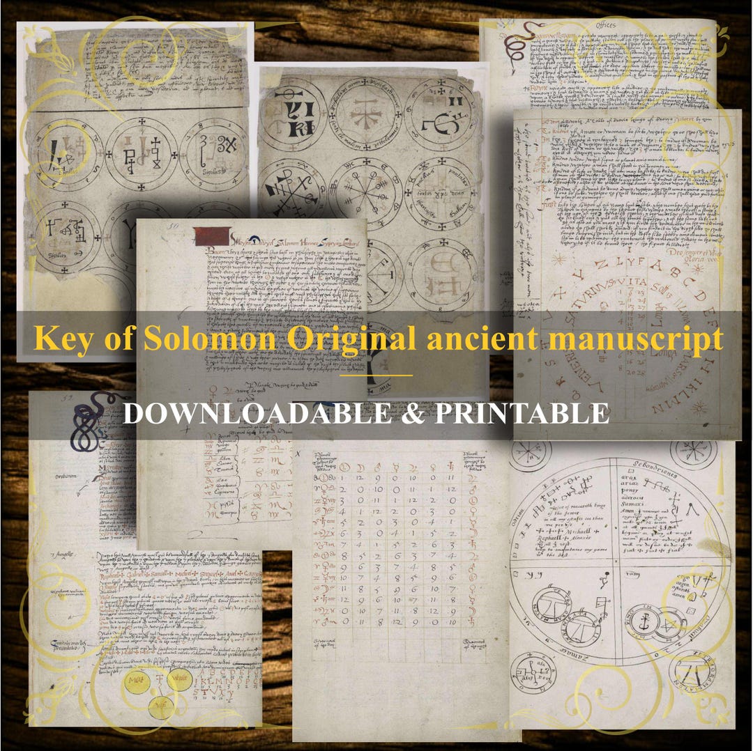 Keys of Solomon Original Manuscripts From the 16th Century Key of ...