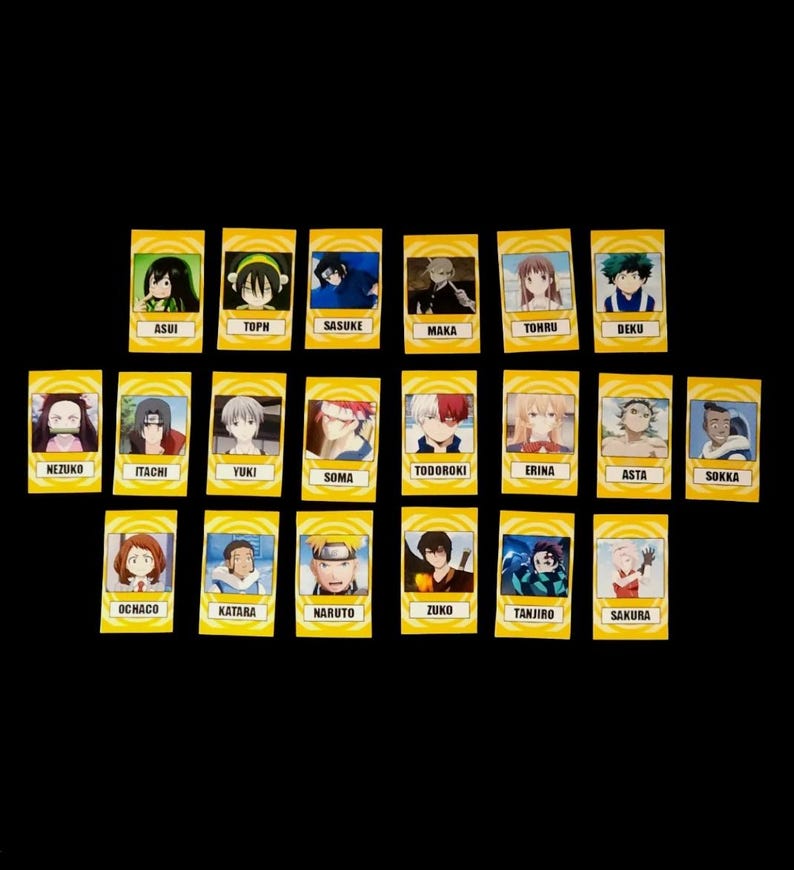 Anime Guess Who Game - Etsy