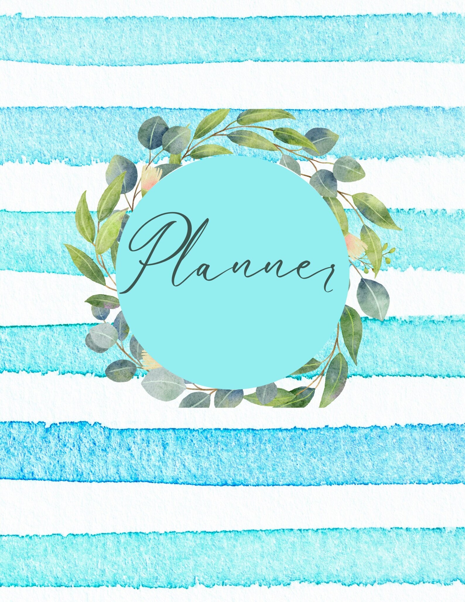 Blue Watercolor Digital Planner - Etsy