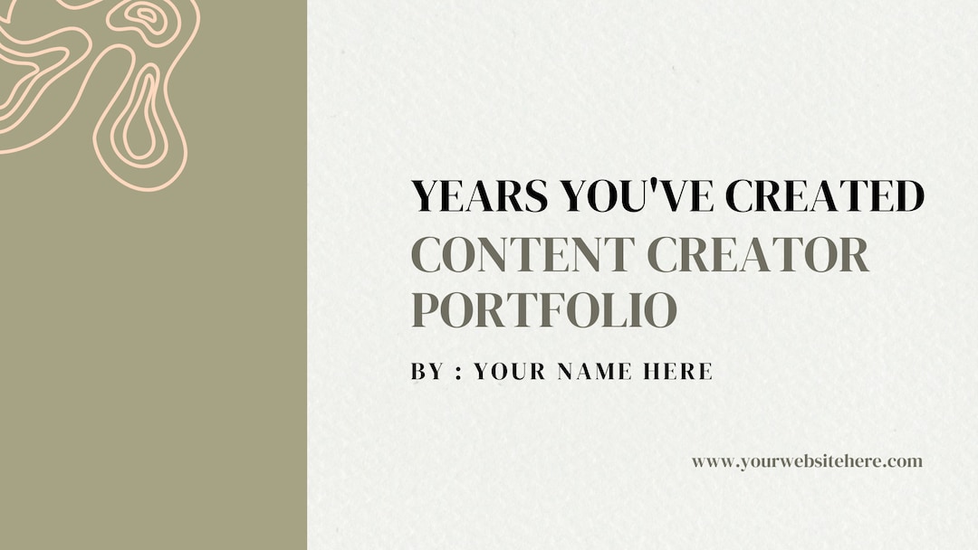 Content Creator Portfolio (template) - Etsy