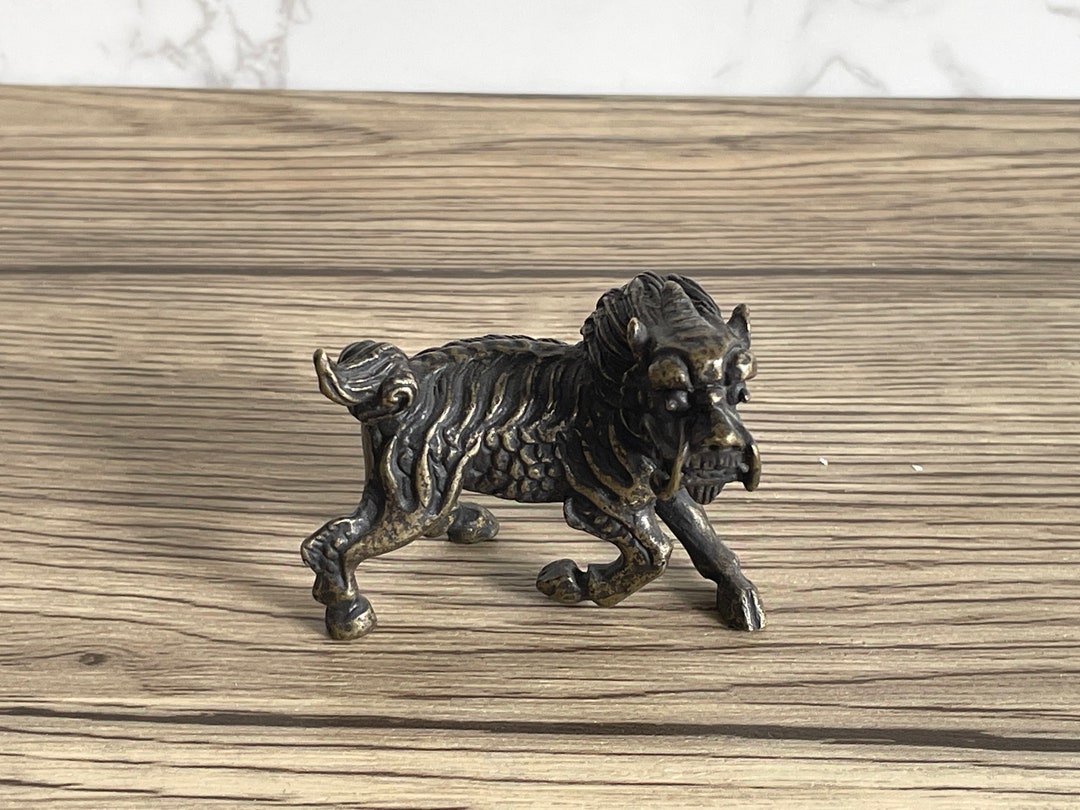 Small Solid Brass Dragon Figurines | Statue - Etsy