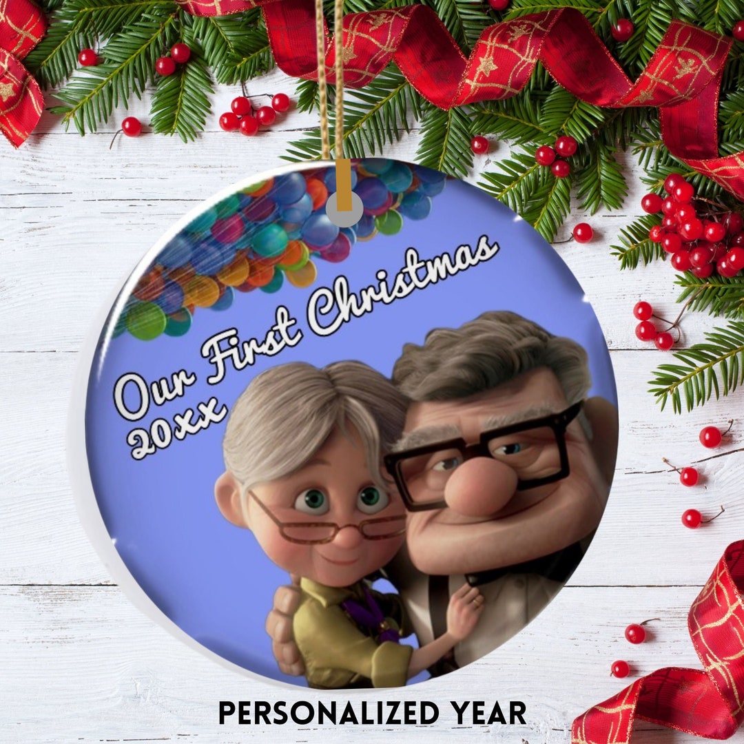 Disney Movie up Ellie and Carl Christmas Ceramic Ornament Our - Etsy