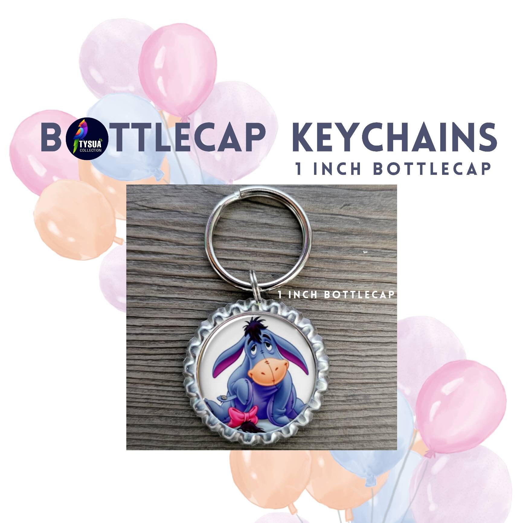 Eeyore Winnie the Pooh Keychain Disney Bottlecap Keychain - Etsy