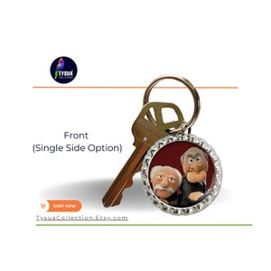 Muppets Statler and Waldorf Bottlecap Keychain Custom Car Keys Disney ...