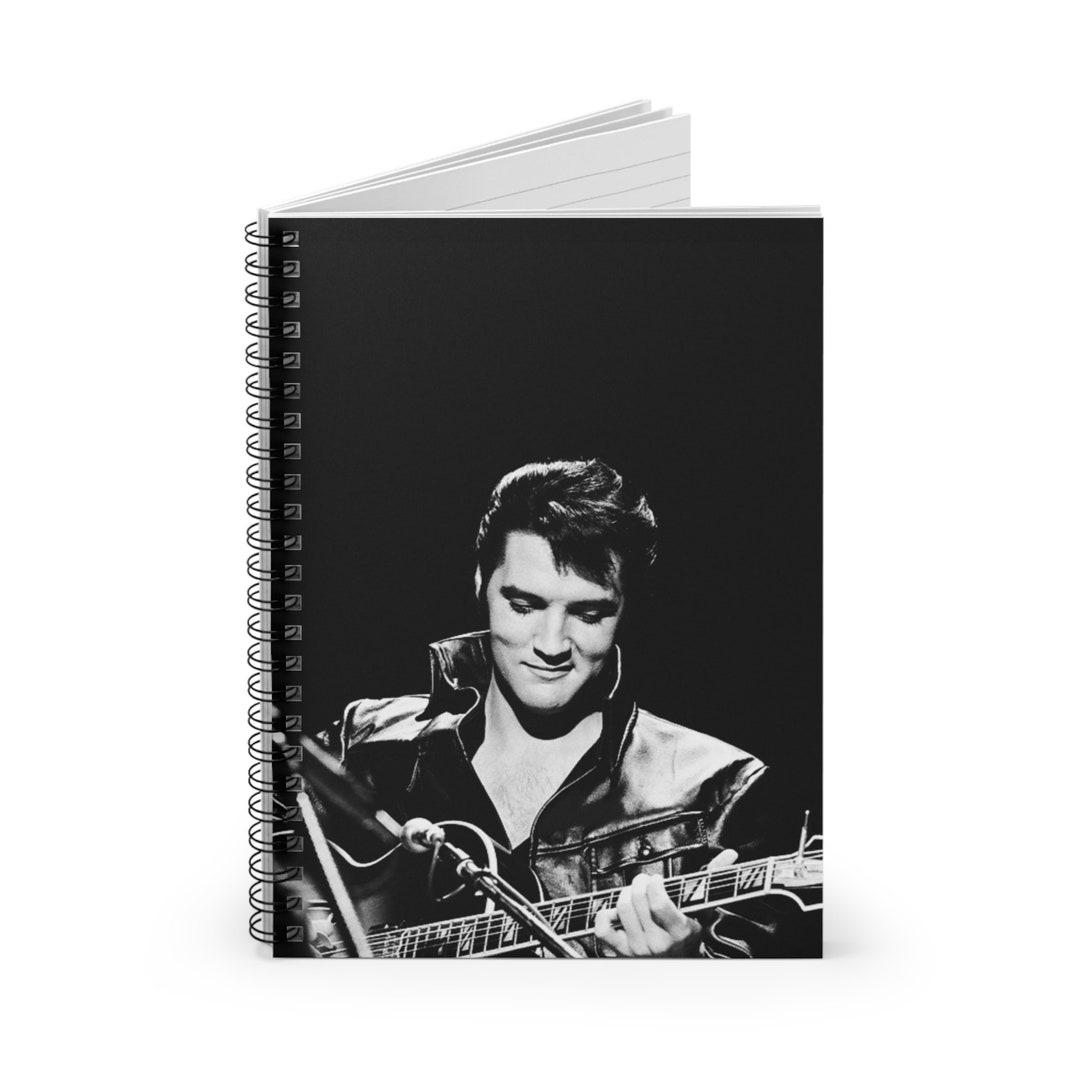 Elvis Presley, the King of Rock N Roll With Guitar, Spiral Notebook ...