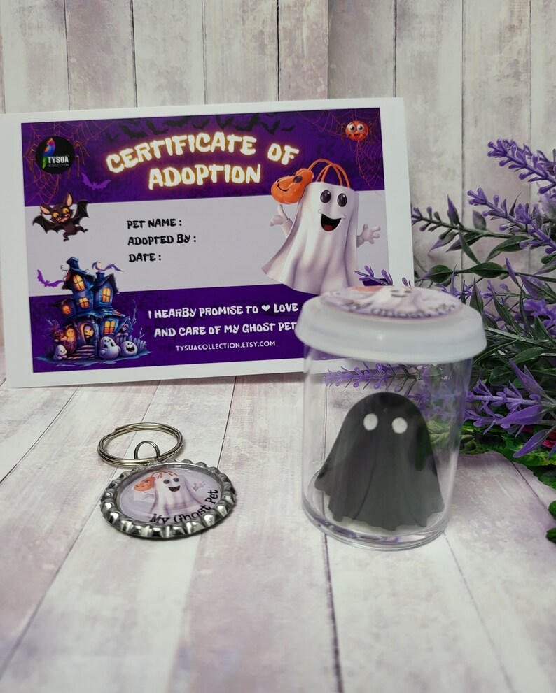 Ghosts Pet Desk in a Jar, Adopt a Ghost, Gift for Ghost Souls , Dark ...