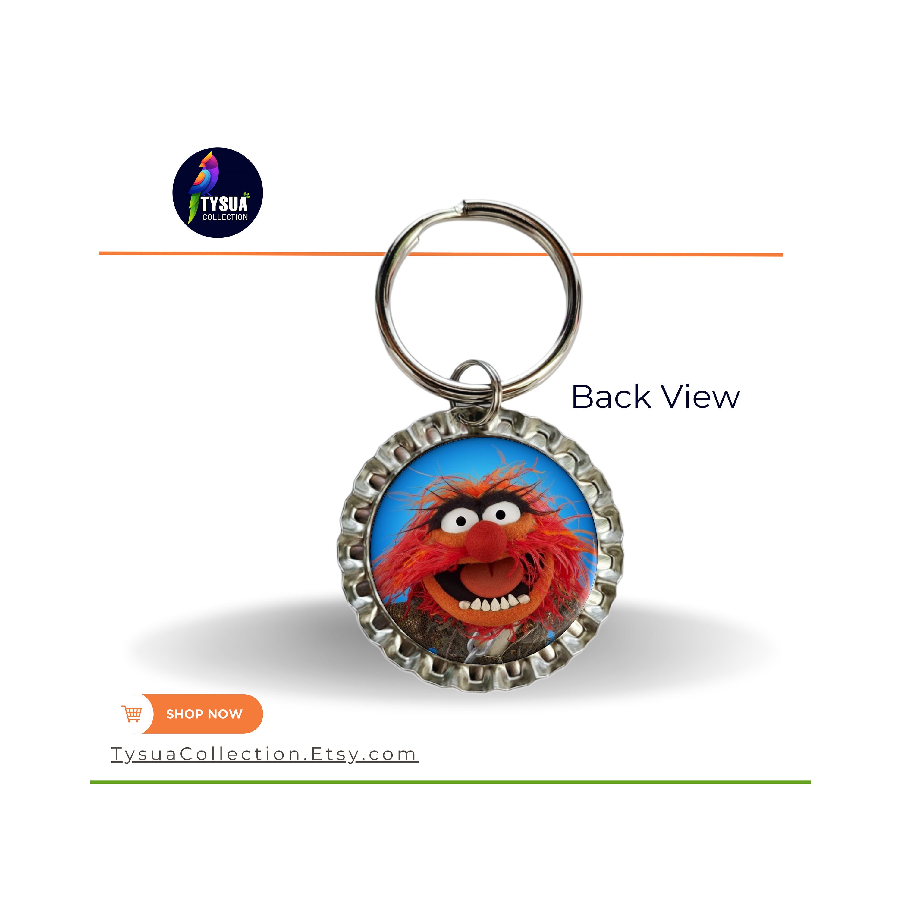 The Muppets Animal Bottlecap Keychain Custom Car Keyfob, Keyring, Bag ...