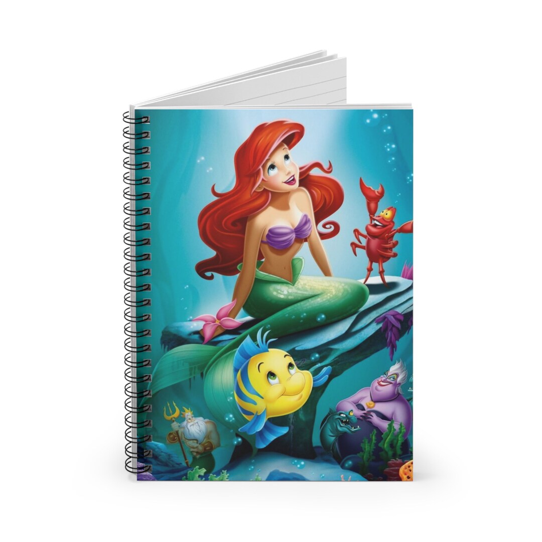 Disney the Little Mermaid Inspired, Spiral Notebook - Ruled Line ...