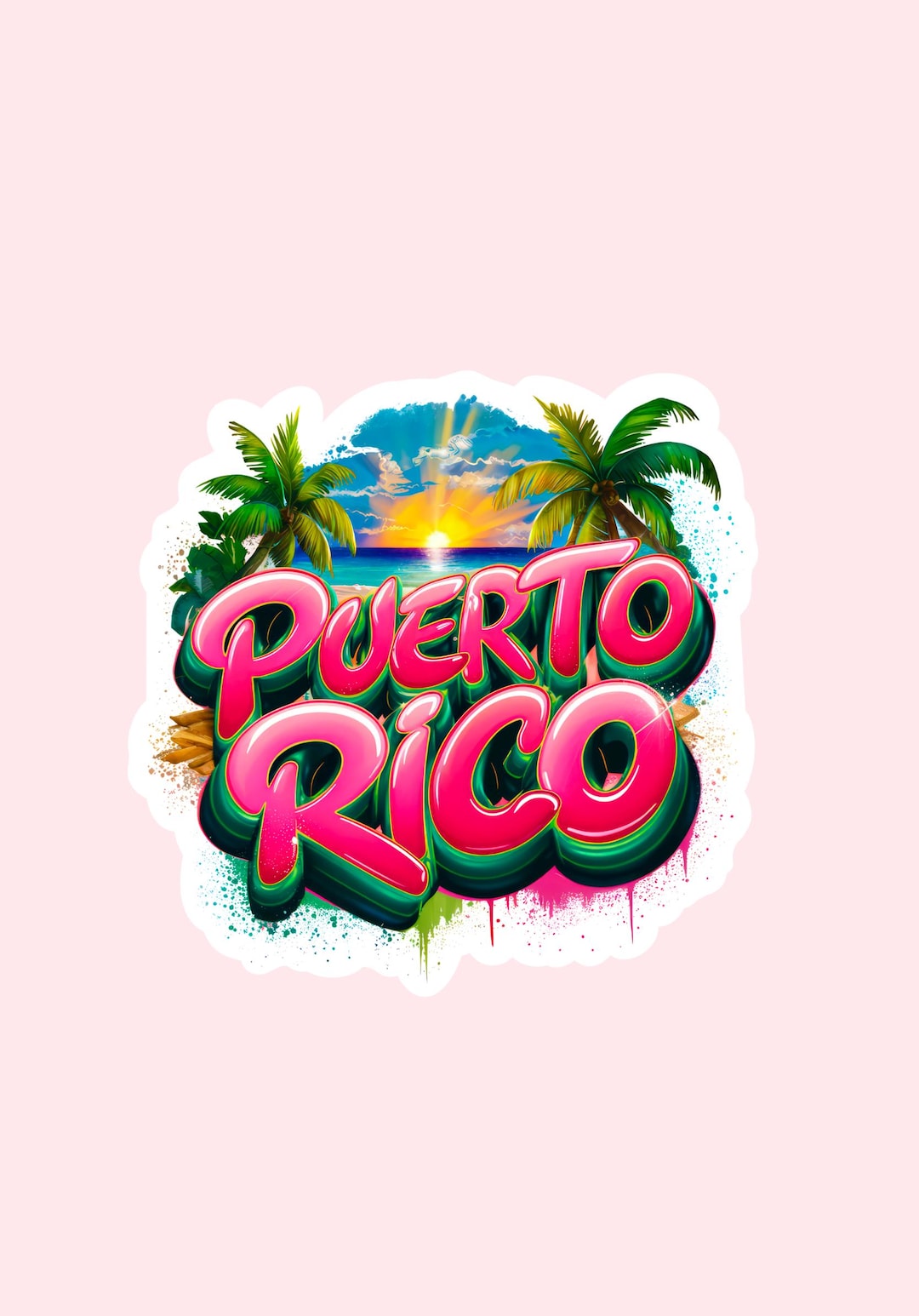 Purto Rico Sticker - Etsy