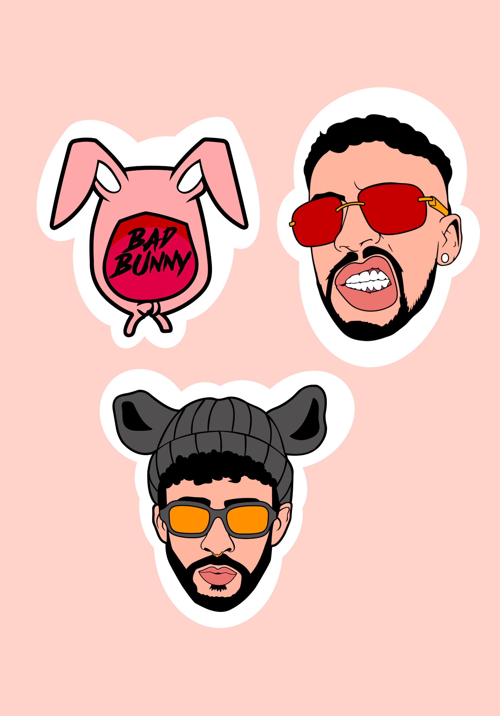 Bad Bunny Sticker - Etsy