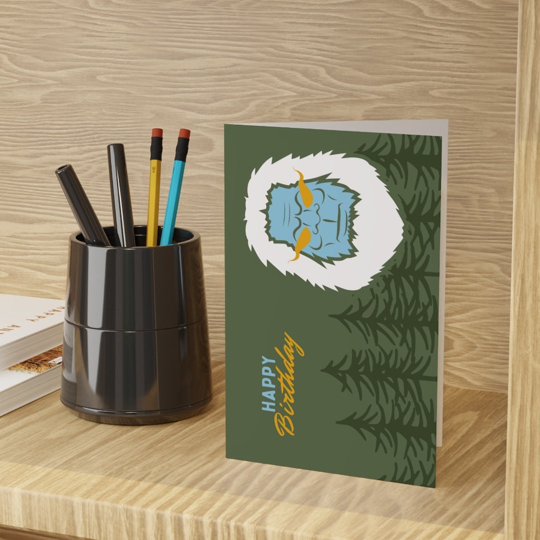 Bigfoot Birthday Card Birthday Card Sasquatch Birthday Card Happy ...