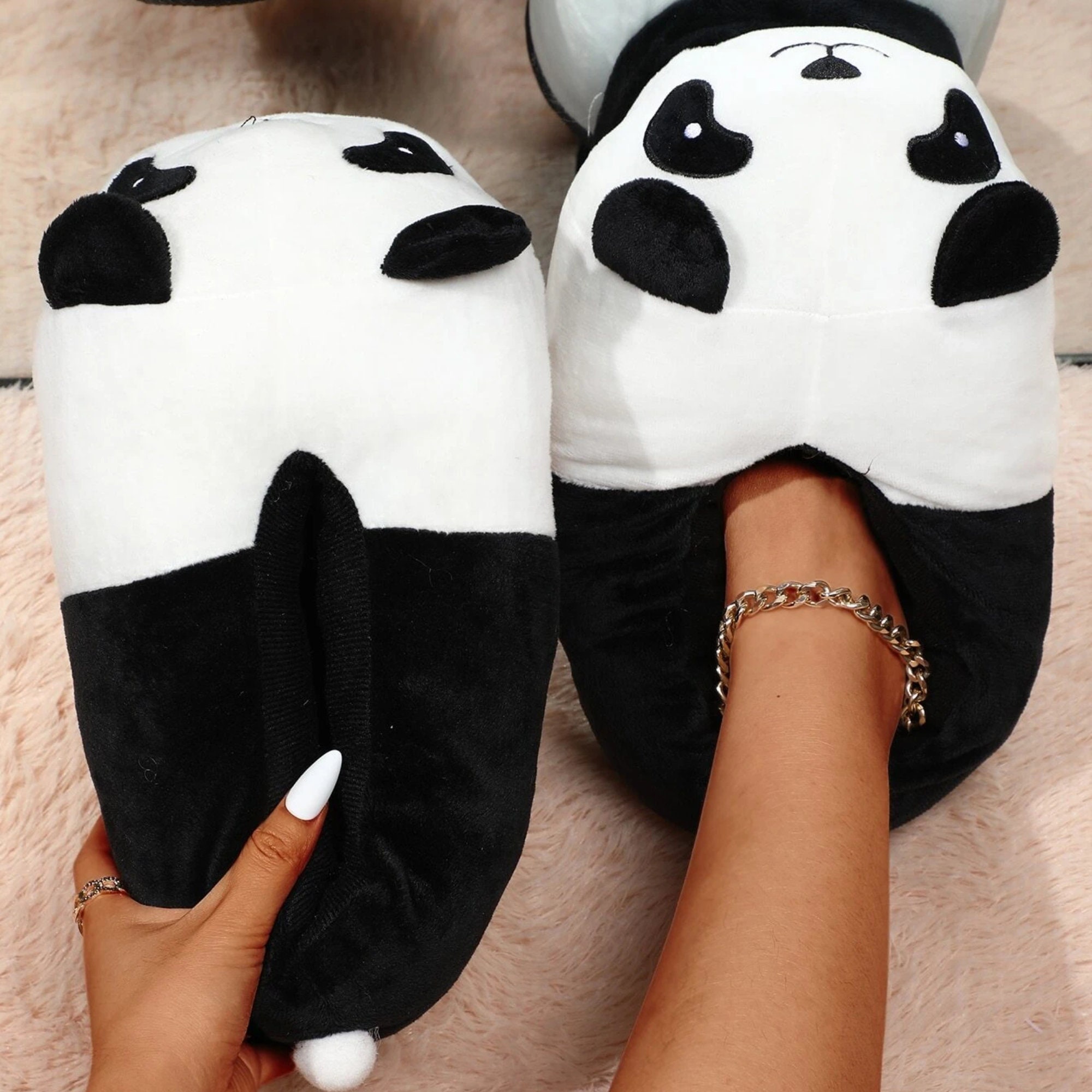 Avocado Fluffy Giant Novelty Slippers | Teddy Bear Plush Slippers ...