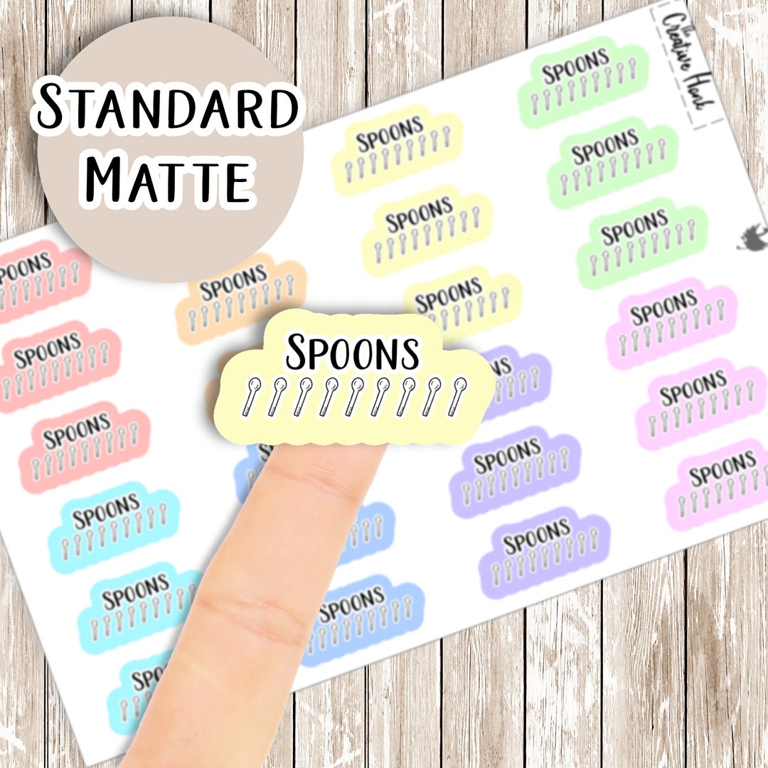 Spoon Level Tracker Functional Script Planner Sticker Tracker Sticker ...