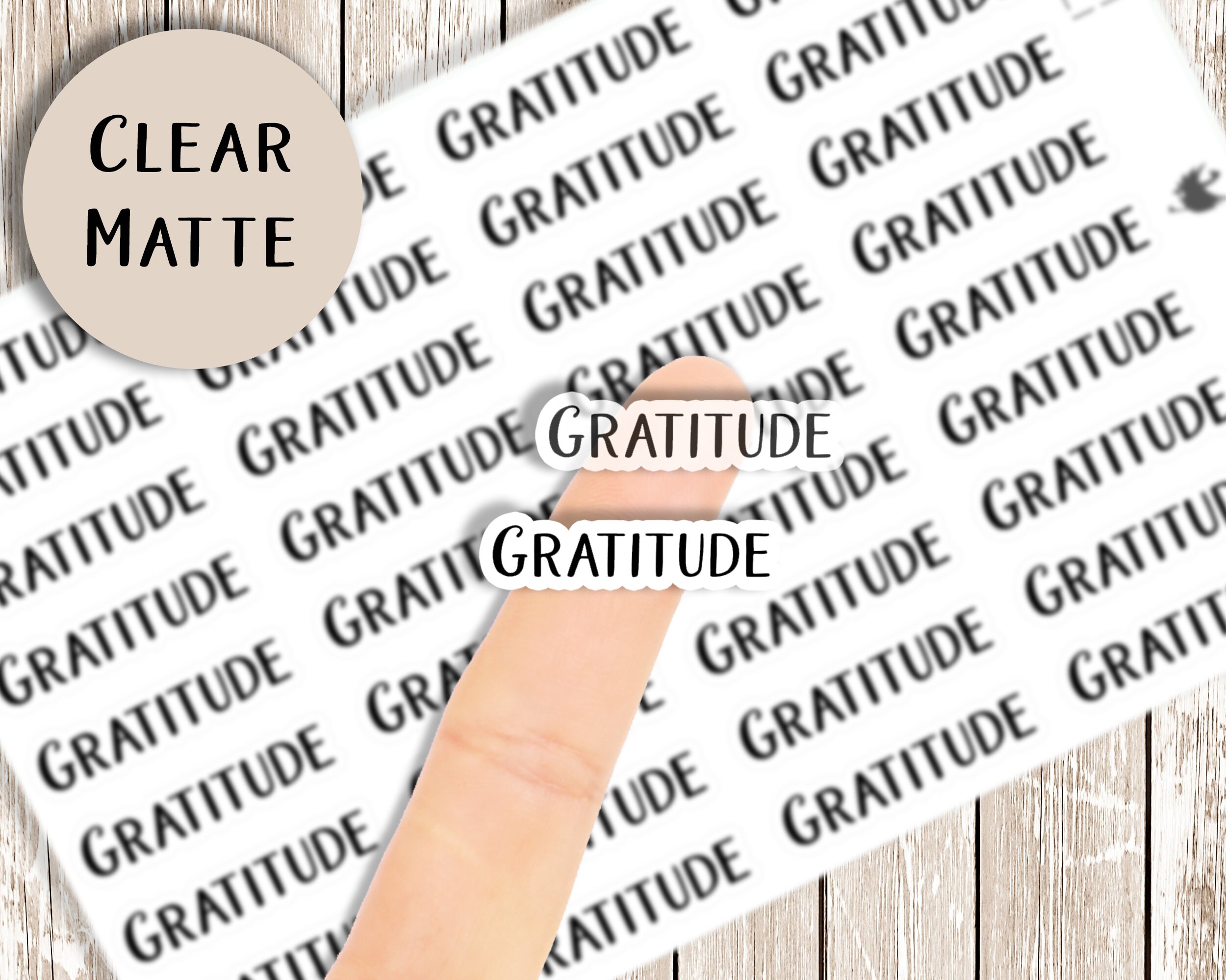 Gratitude Functional Script Planner Sticker Thankfulness - Etsy