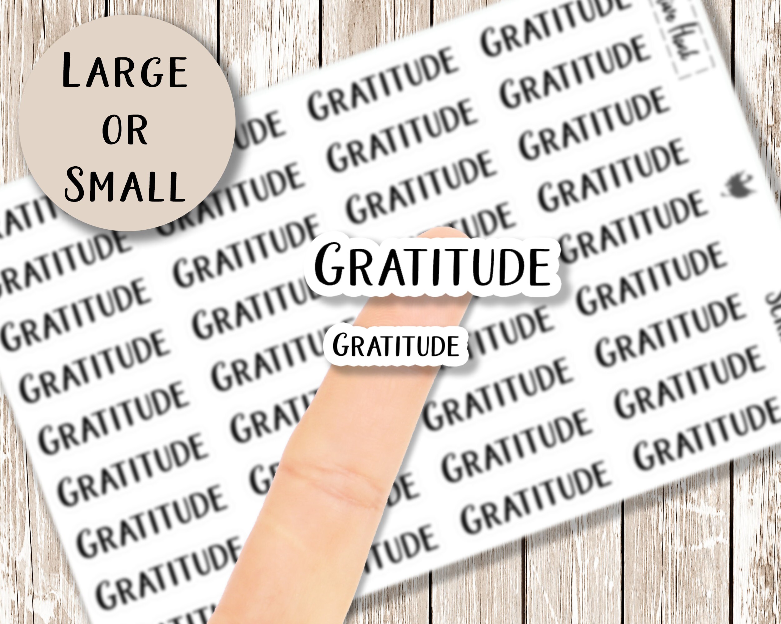 Gratitude Functional Script Planner Sticker Thankfulness - Etsy