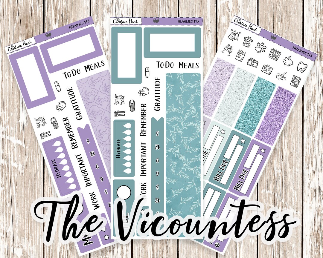 The Viscountess Hobonichi Cousin A5 Dailies Sticker Kit - Etsy