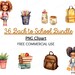 Back to School Clipart Bundle, School PNG, Watercolor Clipart, Back to ...