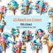 Beach Ice Cream Clipart Bundle, Summer PNG, Travel Clipart, Ice Cream ...