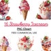 Strawberry Icecream Clipart Bundle, Summer PNG, Watercolor Clipart ...