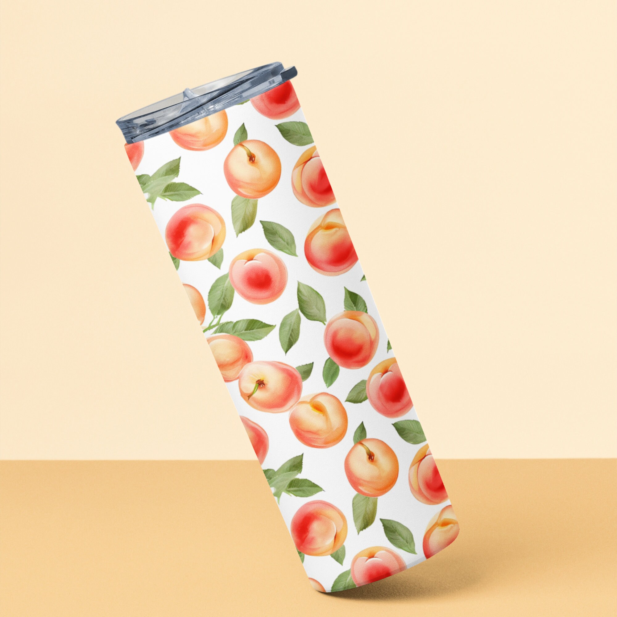 Peach Digital Paper, Peach Seamless Pattern, Peach Backdrop, Peach ...