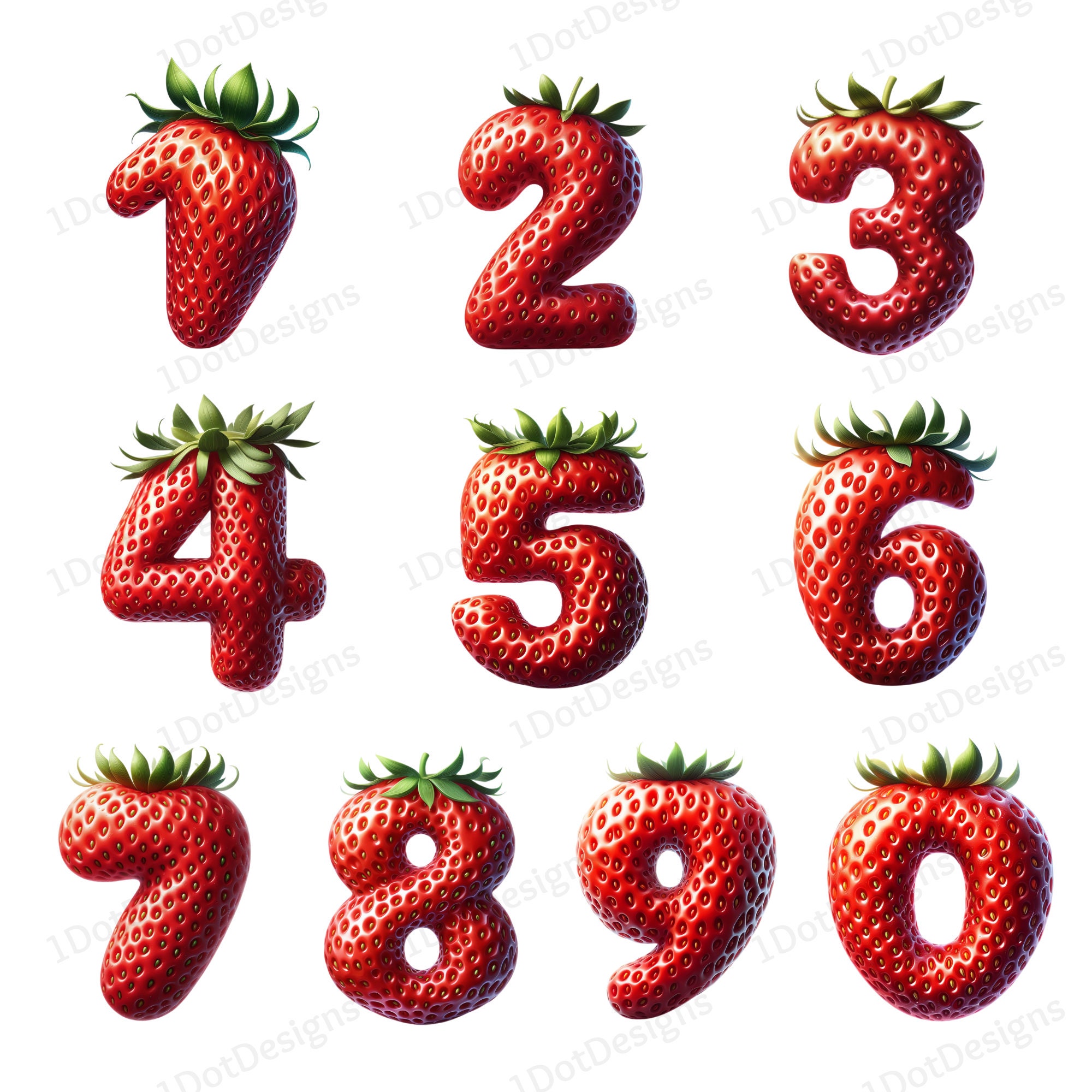 36 Strawberry Alphabet Clipart Bundle, Strawberry PNG, Letters Clipart ...