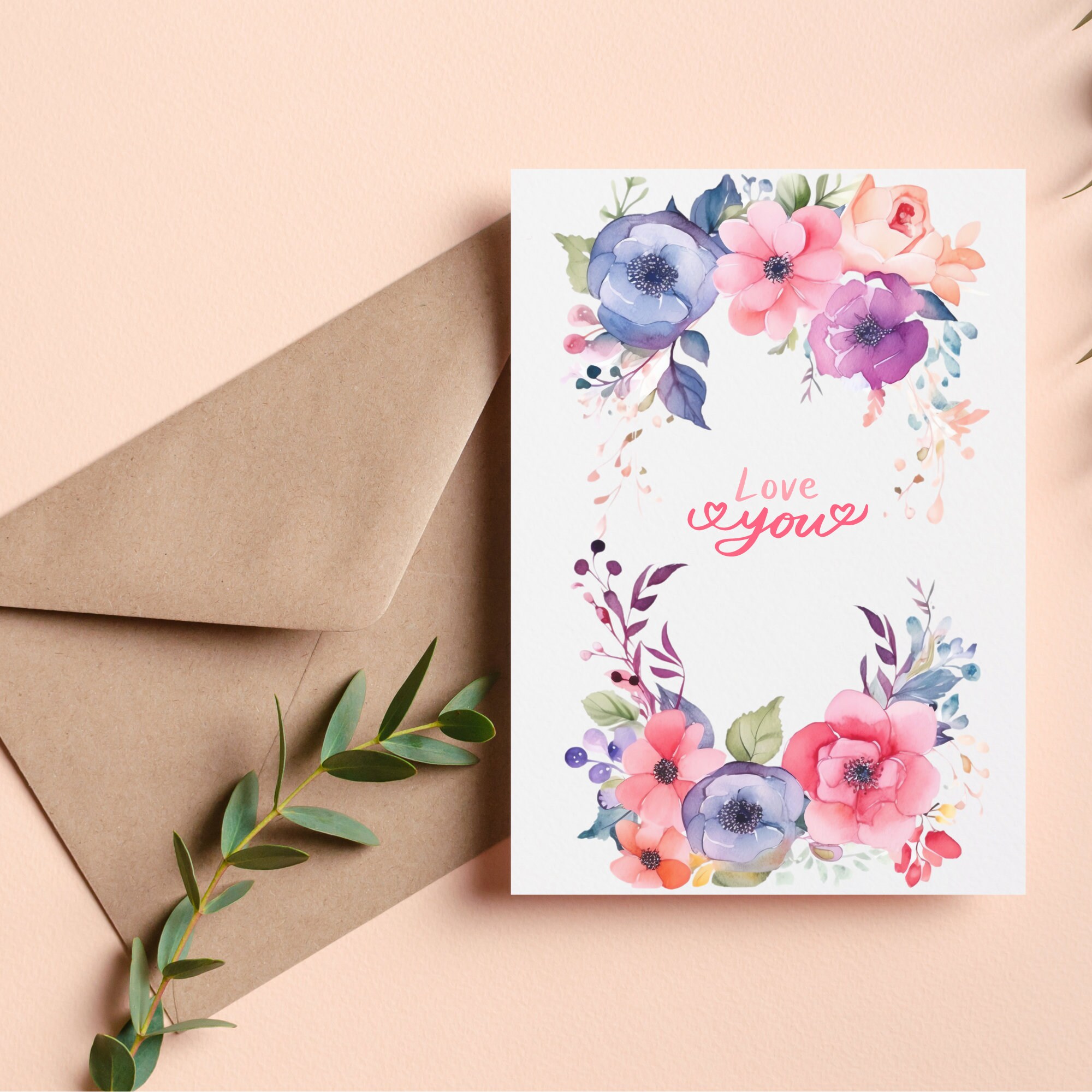 Floral Frames Clipart Bundle Summer Floral PNG Watercolor - Etsy