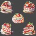 Strawberry Birthday Cake Clipart Bundle Summer PNG - Etsy