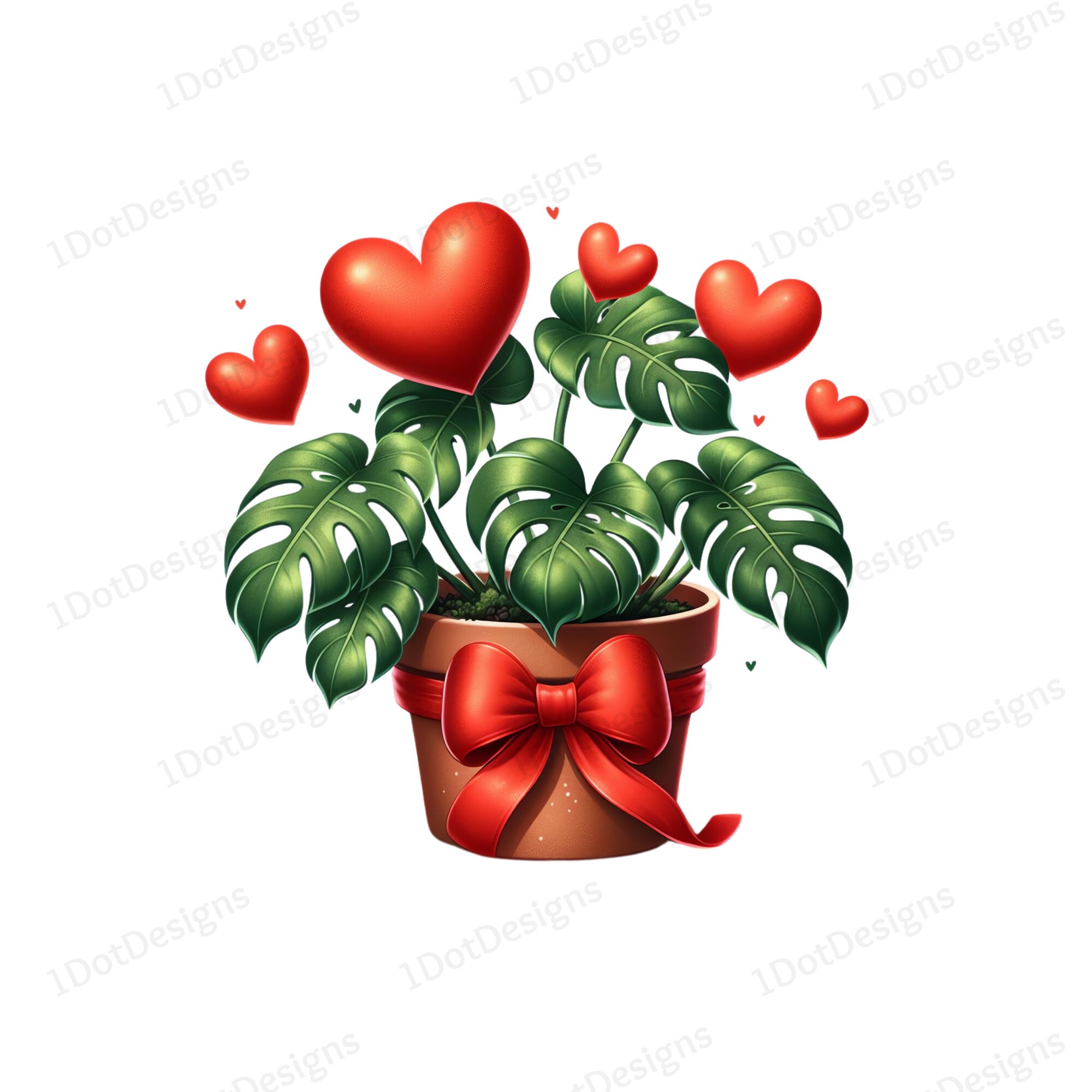 Heart Plant Clipart Bundle, Love Clipart, Botanicals Clipart, Garden ...