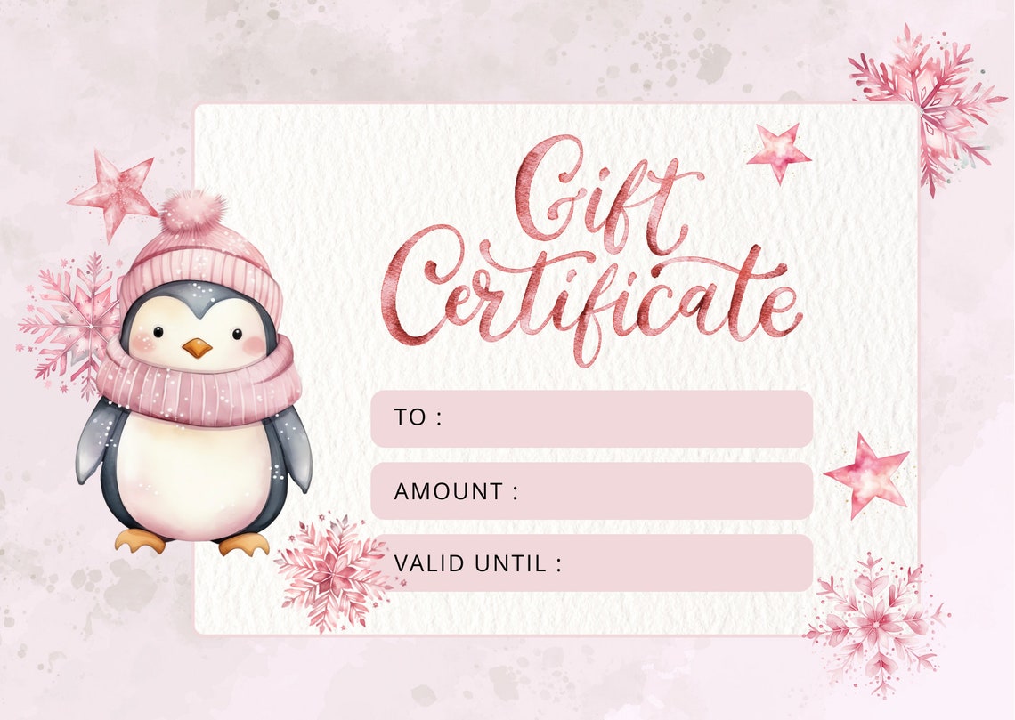 Pink Penguin Clipart Bundle, Christmas PNG, Christmas Clipart, Baby ...