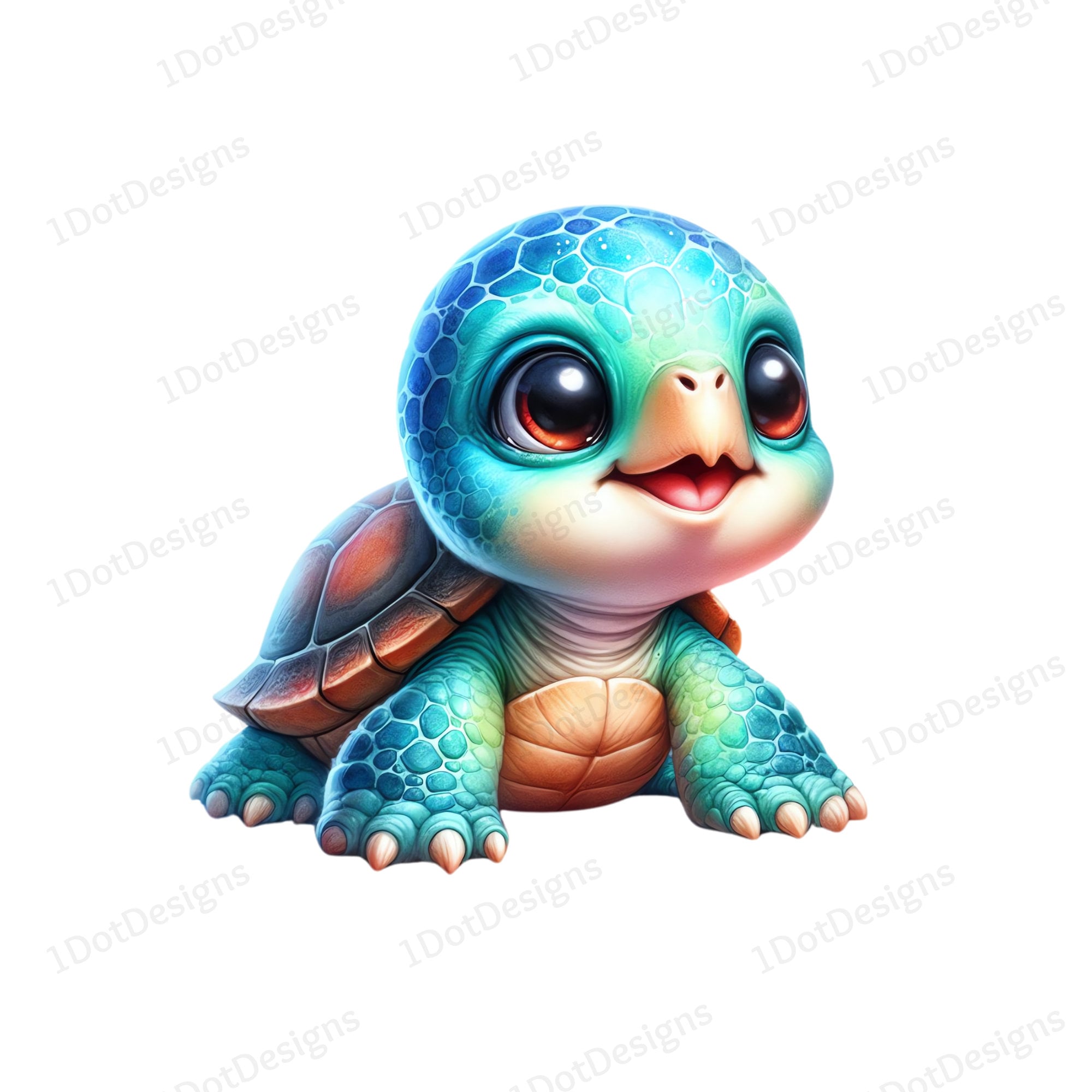 Cute Turtle Clipart Bundle, Baby Turtle PNG, Baby Turtle Clipart ...