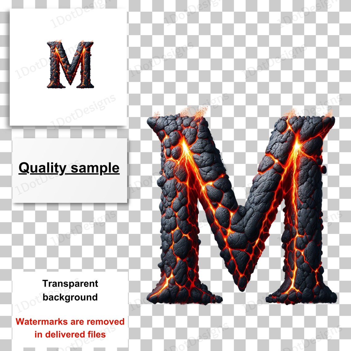 36 Lava Alphabet Clipart Bundle, Volcano PNG, Letters Clipart, Fire ...