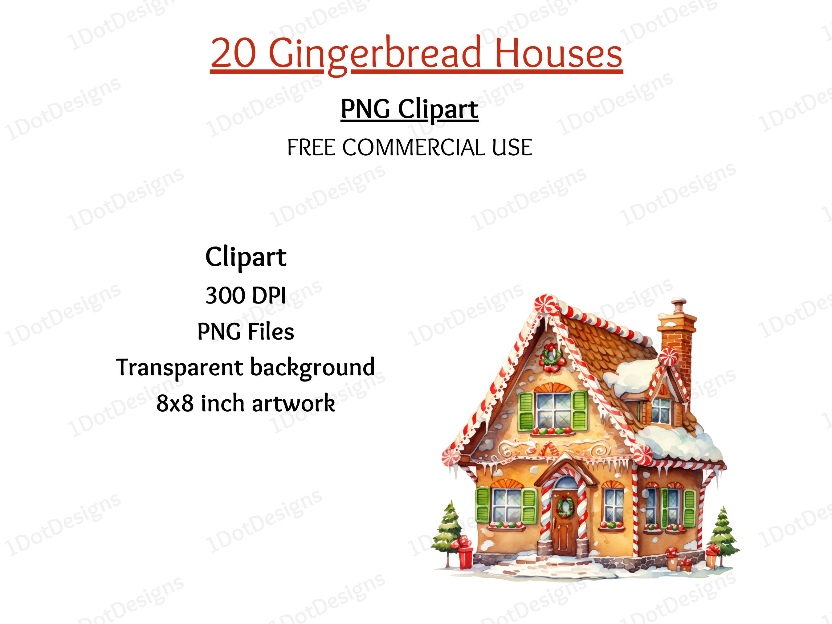 Gingerbread Houses Clipart Bundle, Christmas PNG, Christmas Clipart ...