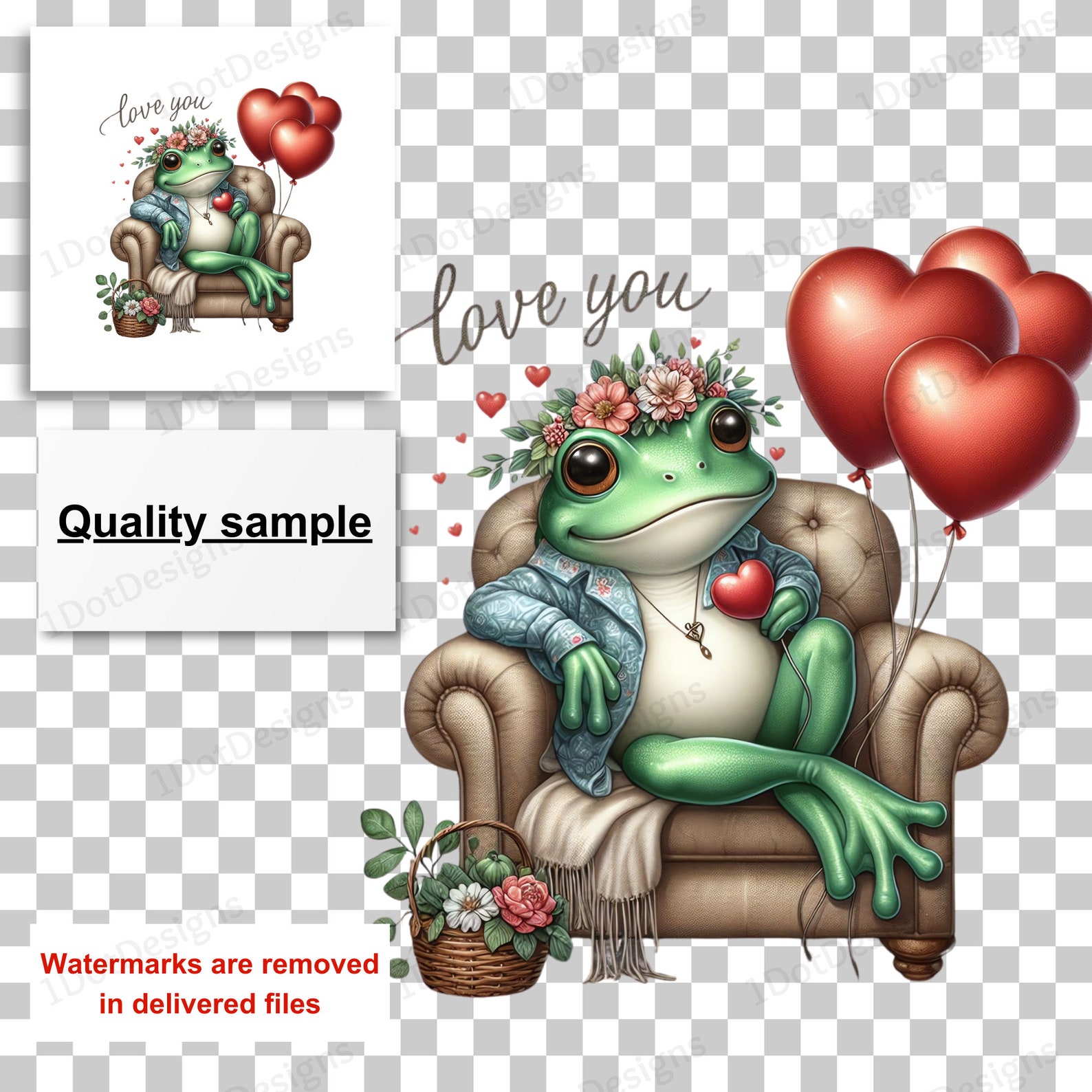 Valentines Frog Clipart, Valentines Day Clipart, Love Clipart, Frog Png ...
